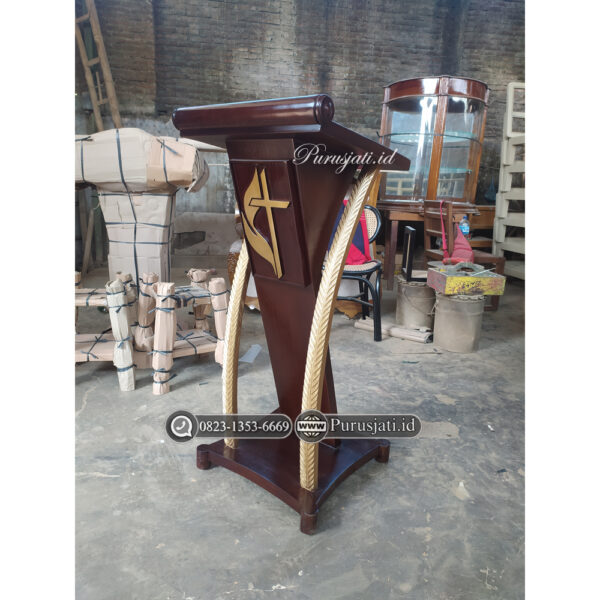 Mimbar Khotbah Gereja Model Podium Minimalis Terbaru | Purusjati.id⚜️